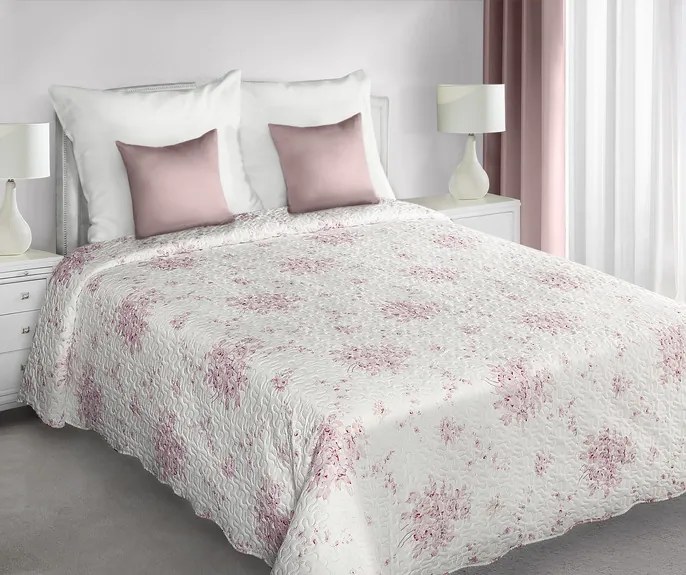 Přehoz na postel ROSITTA 220x240 cm růžová/béžová Mybesthome