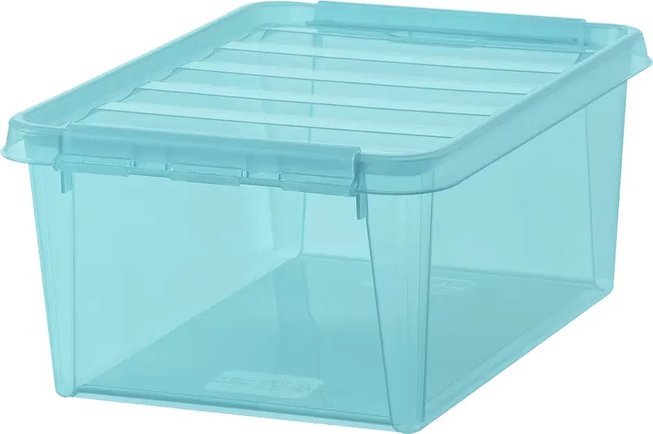 Smartstore Colour Box s víkem, 40 × 30 × 18 cm, 14 l, tyrkysový