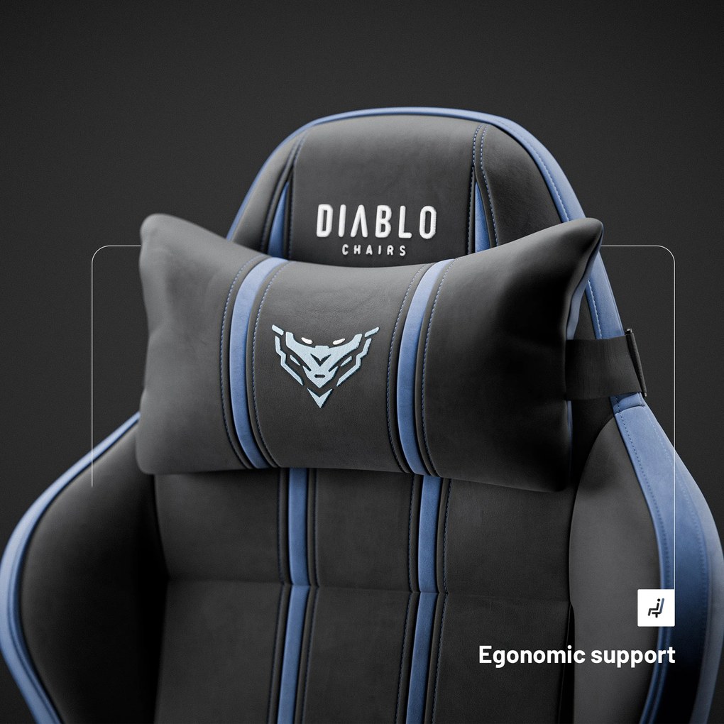 Látková herní židle černý-modrý Normal Size: Diablo X-One 2.0 Night Blue