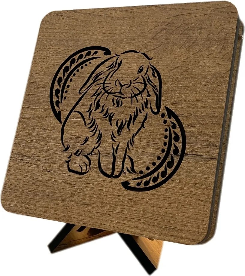 Li-Go "Králíček" lampa 19x19 cm provedení povrchu: dub