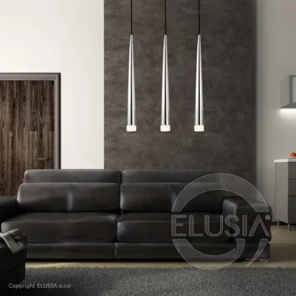 Minimalistické svítidlo Stylo 3 chrom