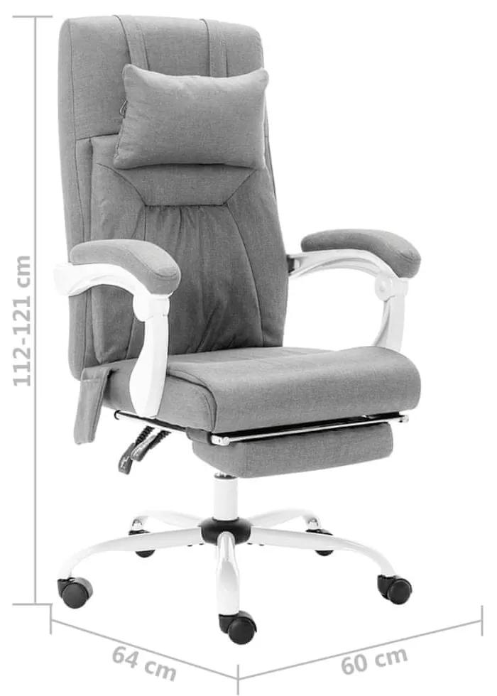 Petromila Masážní kancelářská židle šedá textil