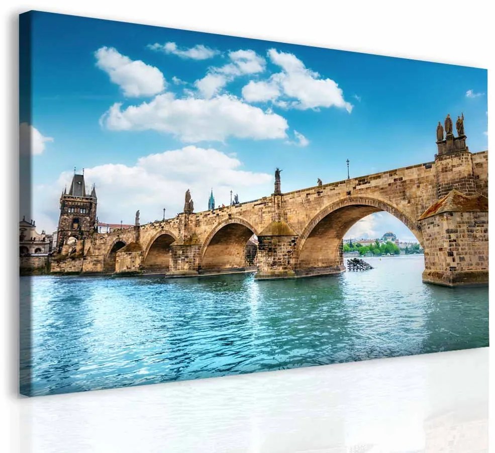 Malvis ® Pražský Karlův most Velikost: třídílný obdélník - 90x60 cm