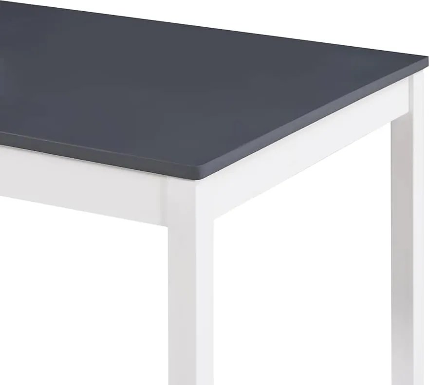 Jídelní stůl bílo-šedý 180 x 90 x 73 cm borové dřevo 283406