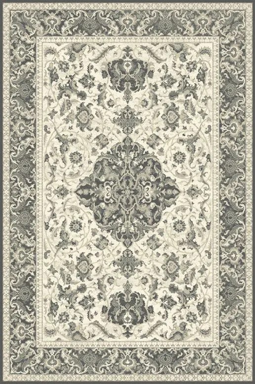 Kusový koberec vlněný Agnella Isfahan Sefora Len Šedý Rozměr: 160x240 cm