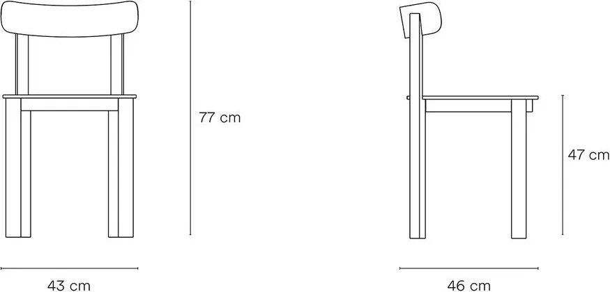Černá jídelní židle v dekoru jasanu Nara – Teulat