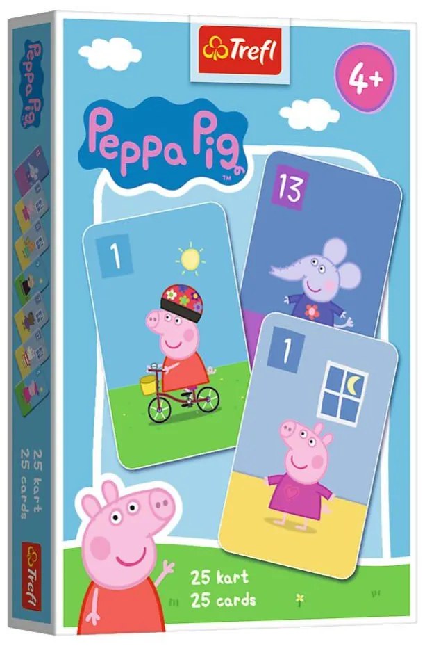 Trefl Černý Petr Prasátko Peppa/Peppa Pig společenská hra - karty v krabičce 6x9cm 20ks v boxu
