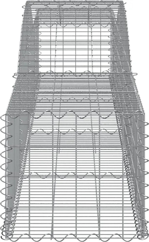 Klenuté gabionové koše 3 ks 400x50x40/60 cm pozinkované železo 3146958