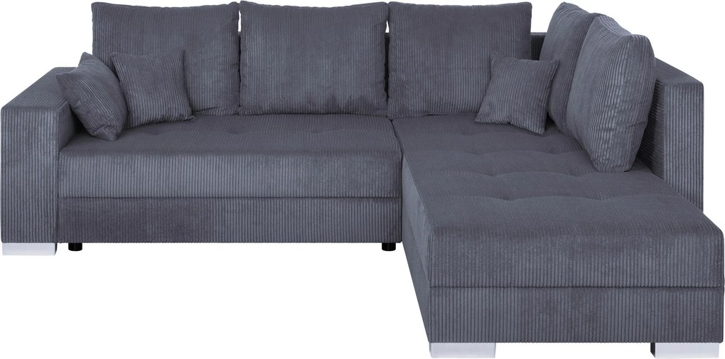 XXXLutz ROHOVÁ SEDAČKA, textil, kompozitní dřevo, tmavě šedá P & B - Sedací soupravy - 000044001805
