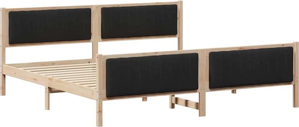 Rám postele Hnědo-černá 200 x 200 cm Masivní borovicové dřevo 3394300
