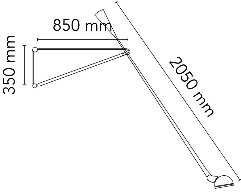Flos 265 Chromatica, multicolor nástěnné svítidlo s 205cm dlouhým ramenem, 1x75W E27