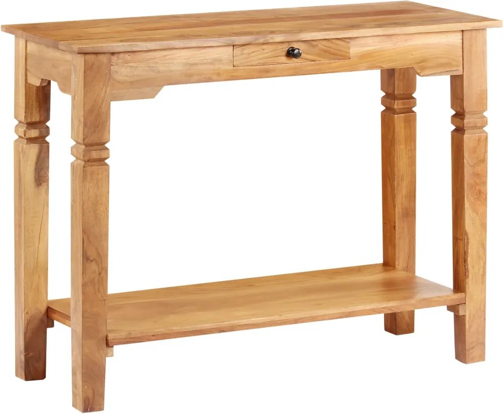 Konzolový stolek - masivní akáciové dřevo | 100x40x76 cm