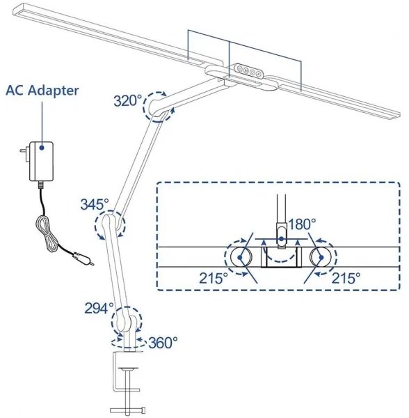 LED Stmívatelná dotyková stolní lampa LED/24W/230V 3000-6500K CRI 92 černá