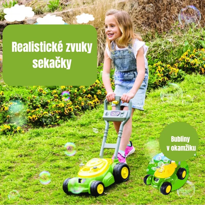 John Deere Bublifuková sekačka Kids