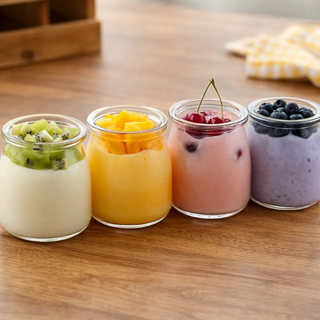 Orion 4 sklenice na jogurt a dezert s víčkem 4ks x 130ml YOGO