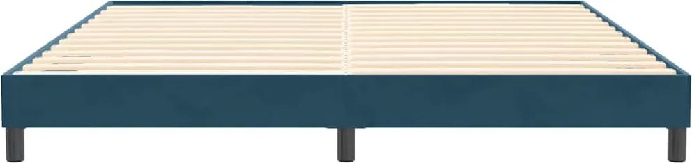 Postel Box Spring bez matrace tmavě modrá 200x220 cm samet 3315895