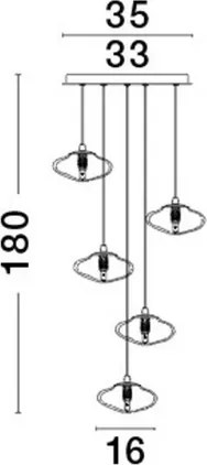 Závěsné svítidlo NOVA LUCE KING G9 9006049 bez žárovky