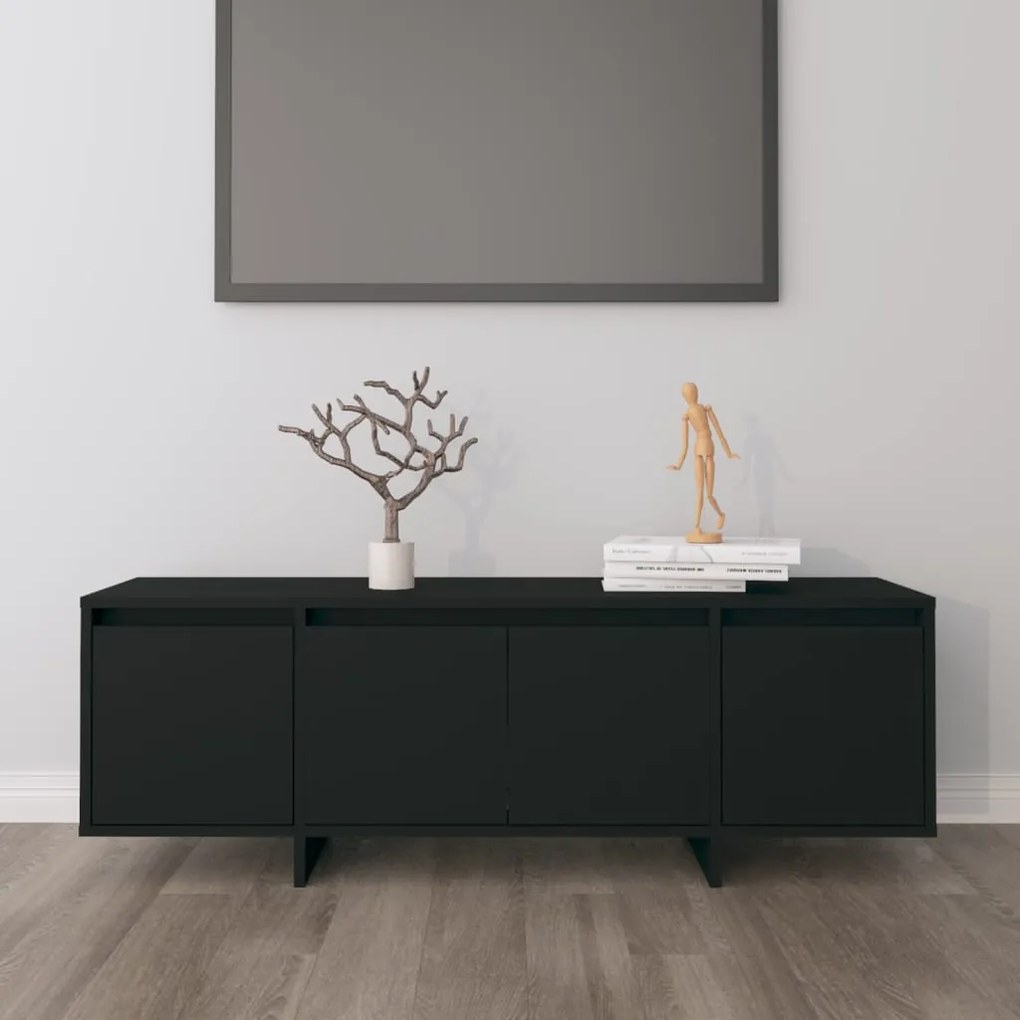 TV skříňka černá 120 x 30 x 40,5 cm kompozitní dřevo