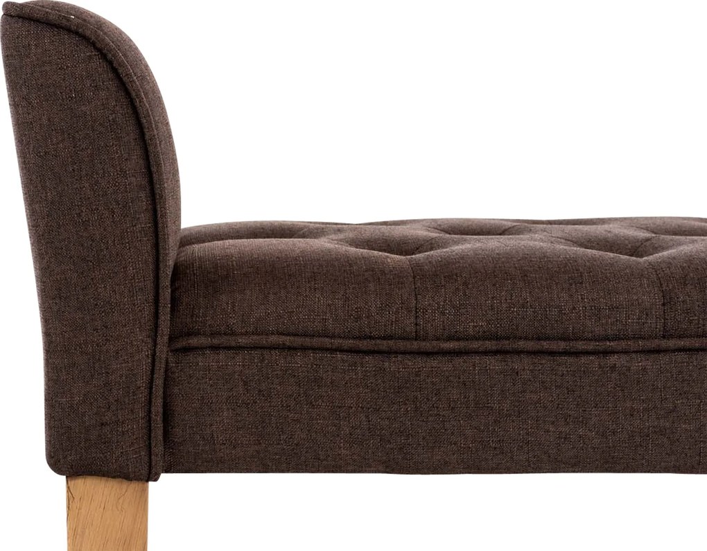 Chaiselongue Cleopatra, světlý antik – hnědá