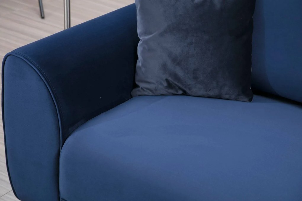 Designová sedačka Haylia 287 cm modrá - pravá