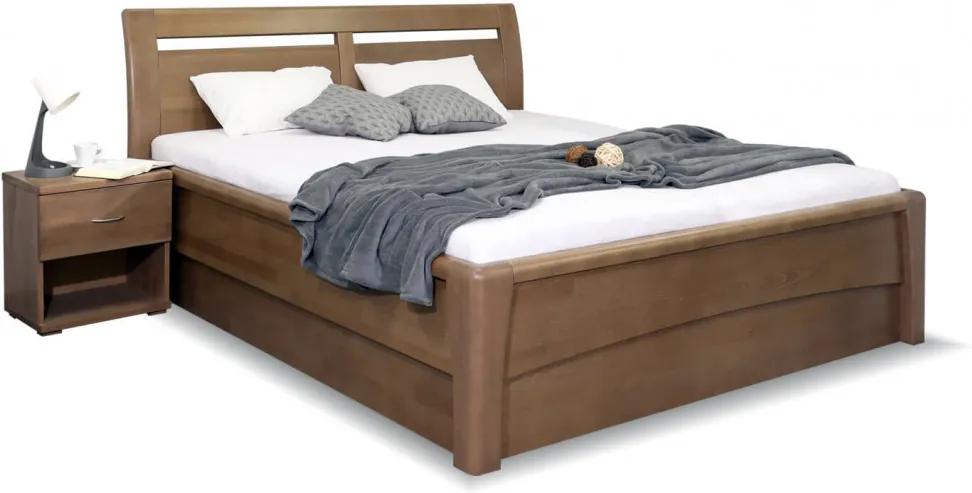 Zvýšená postel s úložným prostorem CONSTANTA, masiv buk , 180x200 cm