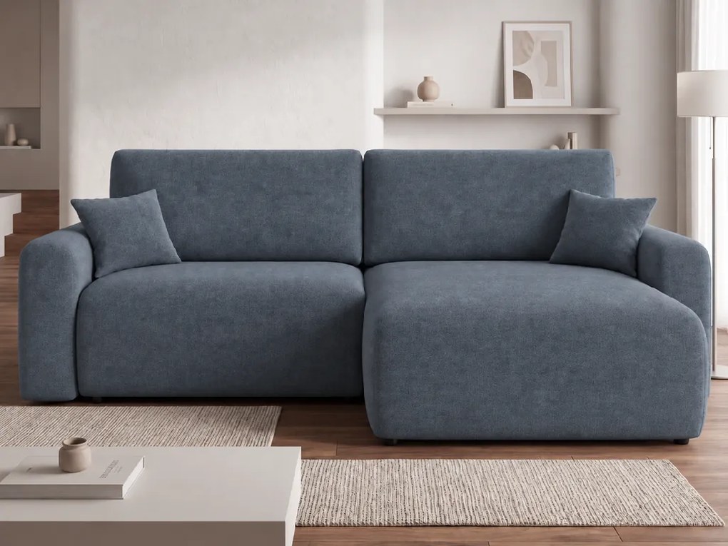 Rozkládací oboustranná sedací souprava do L NORDEN PAROS 250x140 cm, tmavě šedá