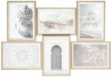 Rámeček na 6 fotografií Moly bílý