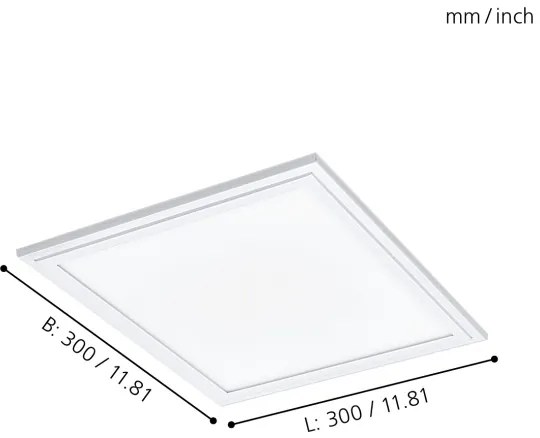 Eglo 96152 - LED stropní panel SALOBRENA LED/16W/230V