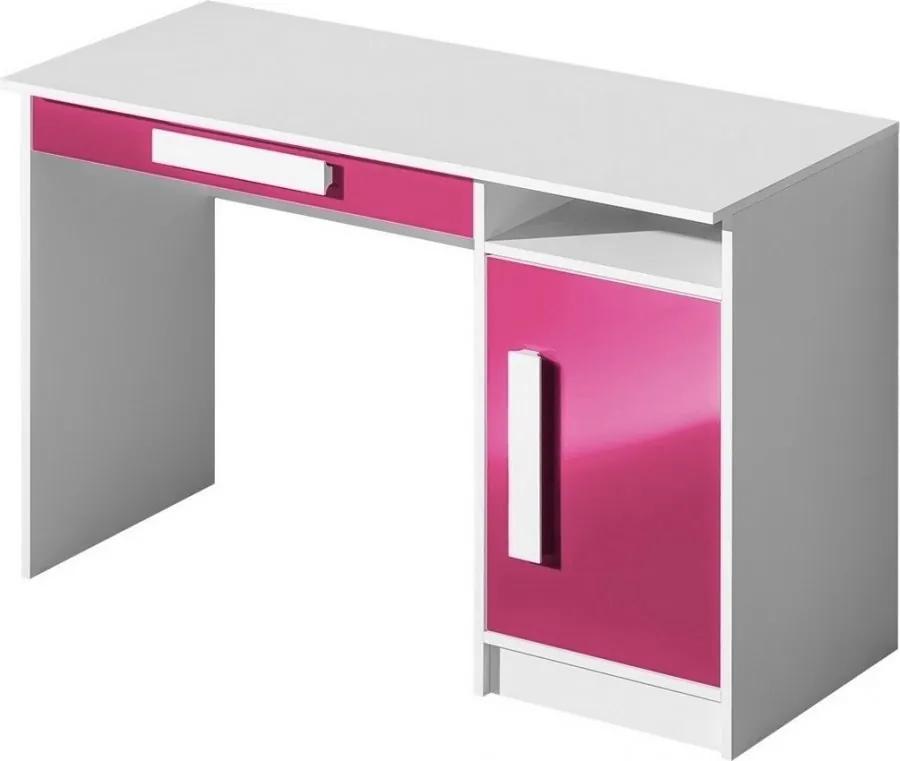 Casarredo - Komfort nábytek Dětský psací stůl GULLIWER 9 výběr barev | barva: dom-bílá-lesk,Vyberte si barvu úchytu:: dom-uch-zelená