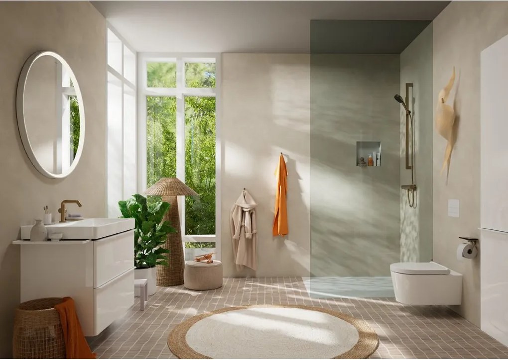 Hansgrohe Tecturis S, páková sprchová baterie nástěnná, kartáčovaný bronz, HAN-73622140