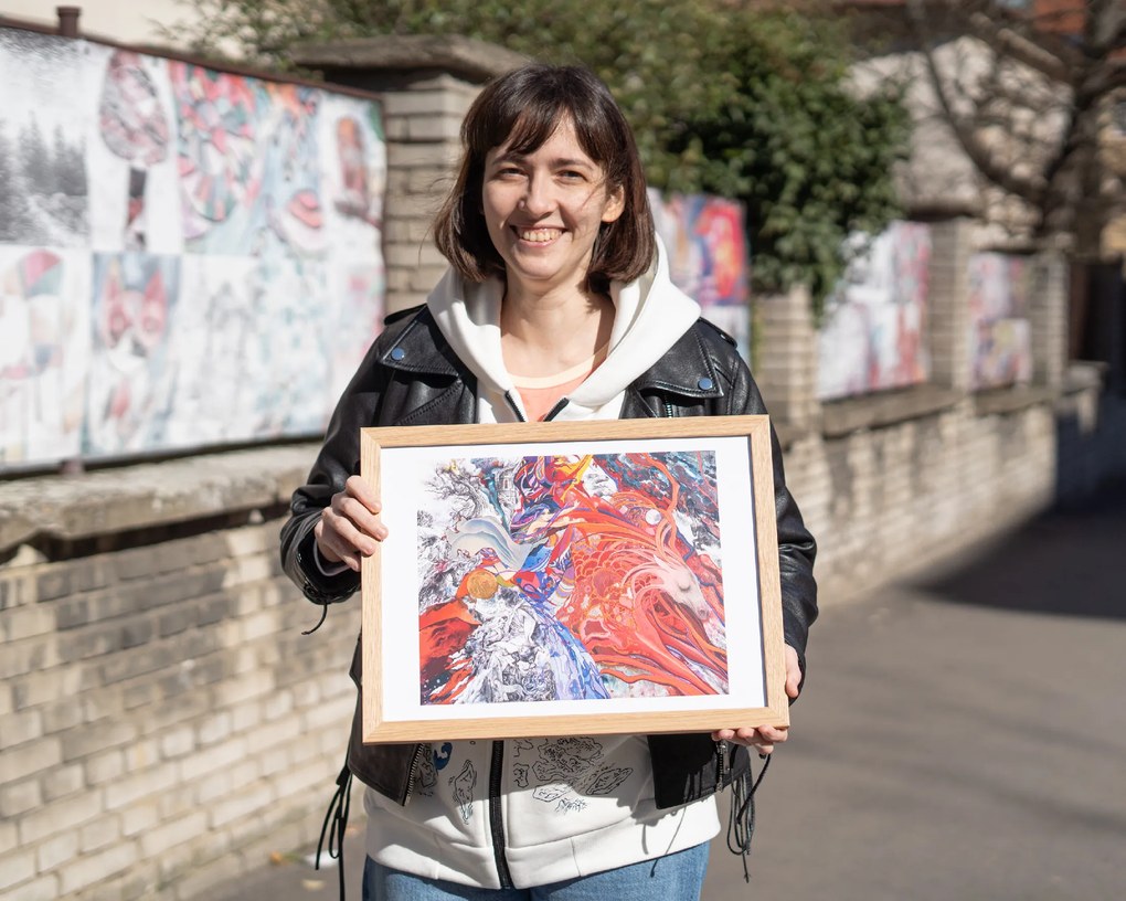 Yulia Novikova | Kůň oheň Rám: Černý, Velikost: 40 x 60 cm