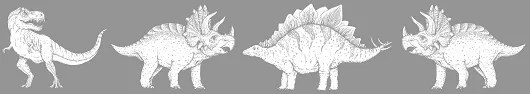 Omyvatelná bordura DINOSAUŘI na stěnu do dětského pokoje Zvolte barvu: Šedá