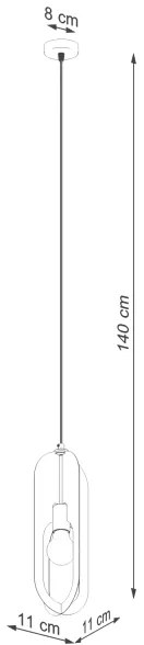 Sollux SL.1360 - Lustr na lanku NICUS 1xE27/15W/230V bílá