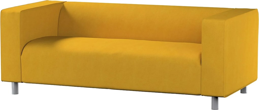 Potah na pohovku IKEA Klippan 2-místná barva žlutá látka pletený vzor