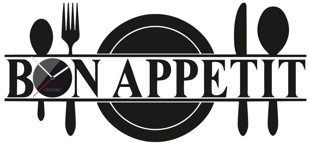 Clocker Nalepovací hodiny Bon appetit Barva ciferníku: Černá
