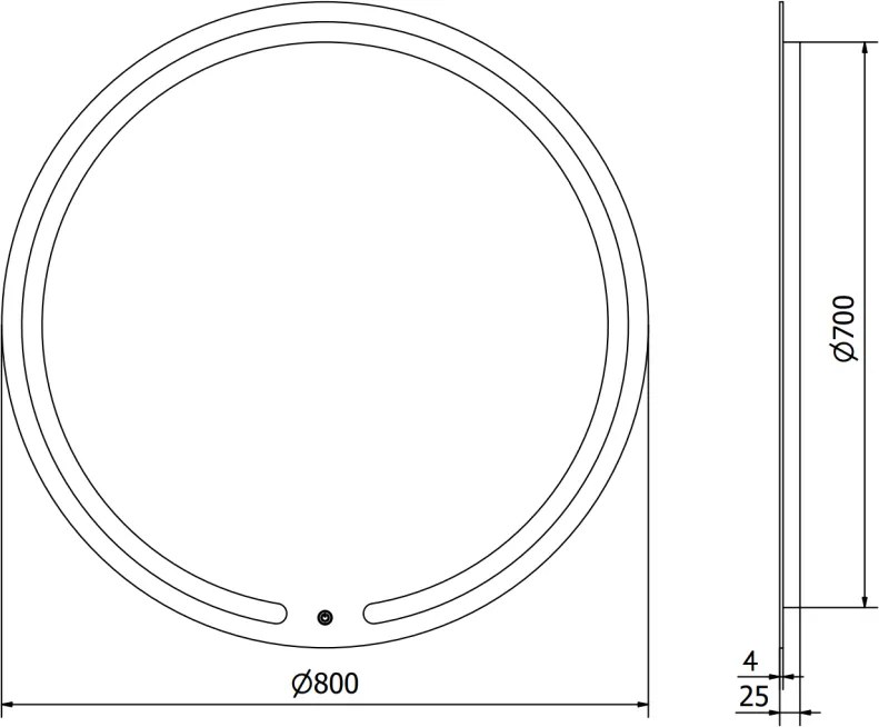 Mexen Rose, LED koupelnové zrcadlo s podsvícením 80x80 cm, 6000K, ochrana proti zamlžování, 9810-080-080-611-00