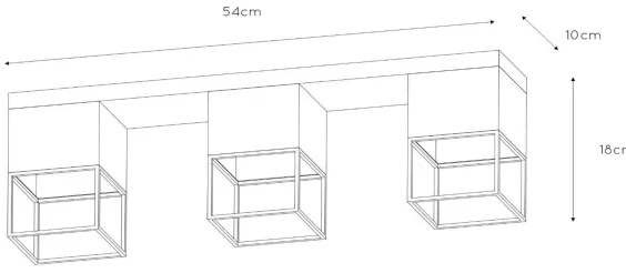 Lucide 21120/03/30 - Stropní svítidlo RIXT 3xE27/40W/230V černá
