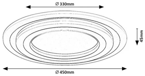Rabalux 71315 -LED Stm. str. svítidlo TANELI 56W/230V 3000/4000/6000K chrom + DO