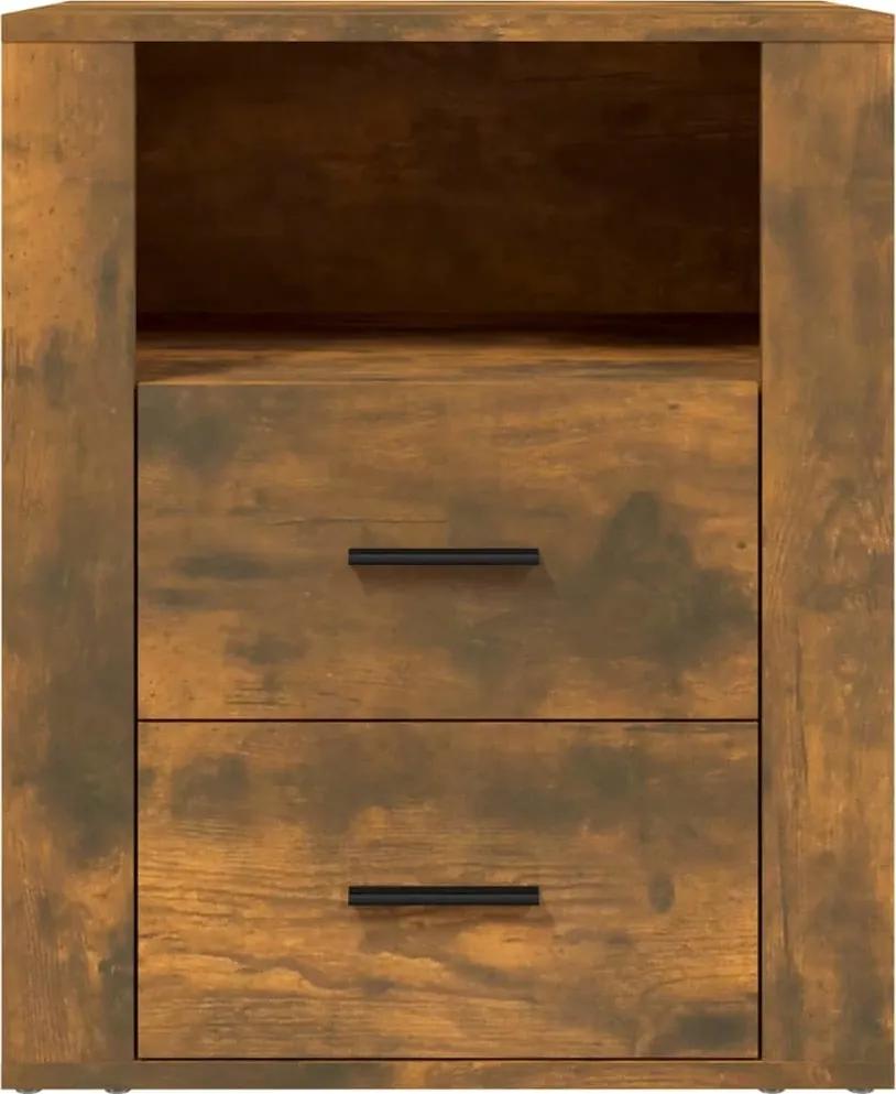 vidaXL Noční stolek 50x36x60 cm kompozitní dřevo [816733] Barva: Betonová šedá
