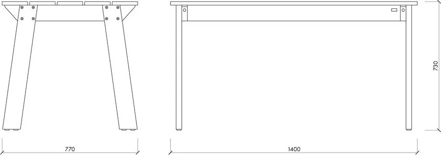 Zahradní jídelní stůl z borovicového dřeva 77x140 cm Navo – noo.ma