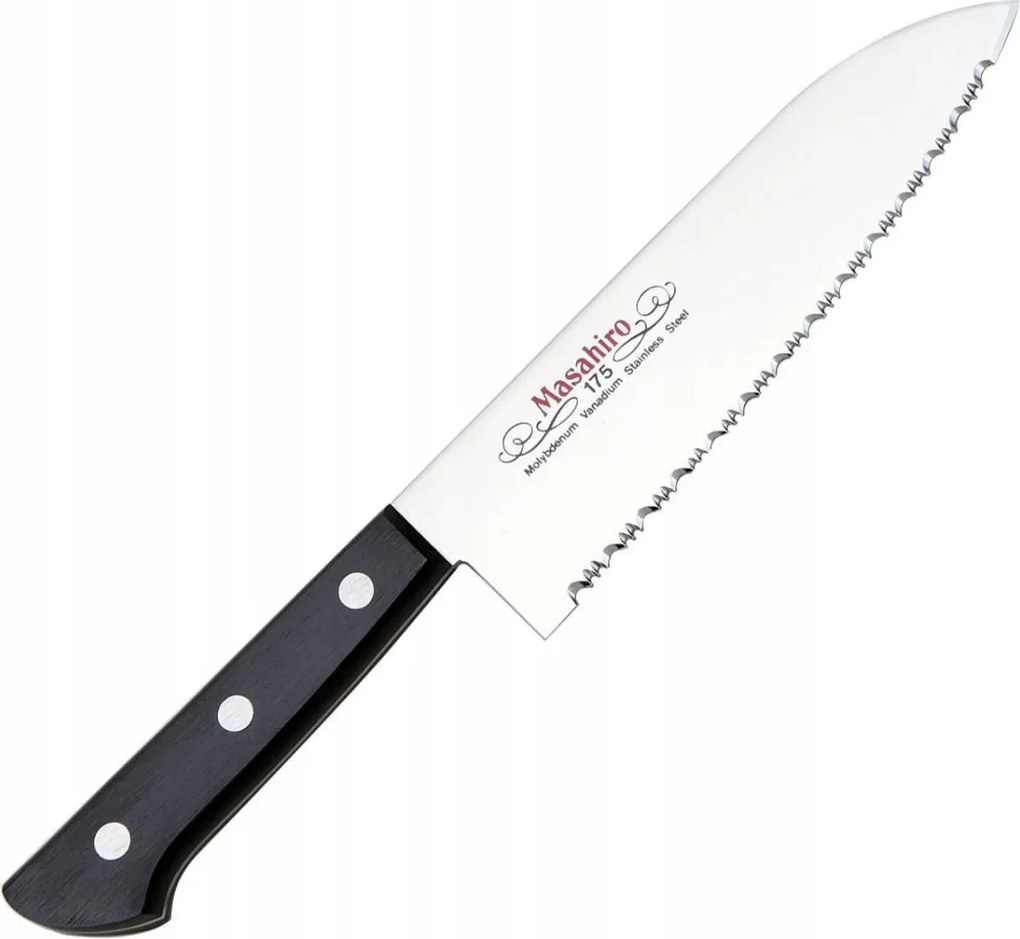 Nůž Masahiro Bwh Santoku Wave Edge 165 mm