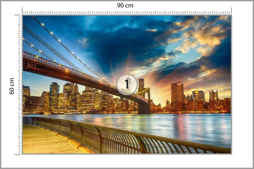 Fototapeta Pohled Na New York City Hladký vinyl 180x120