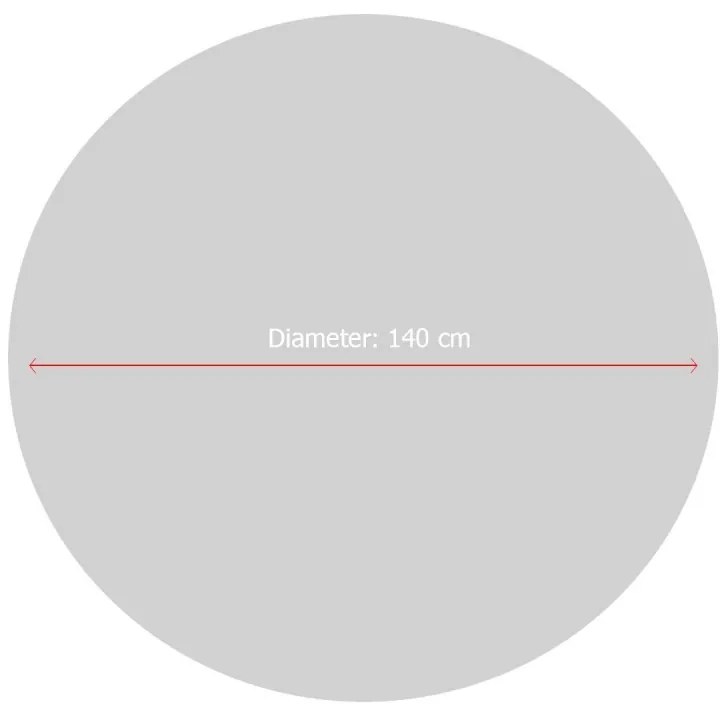 Dětský kulatý koberec Leon 140 cm žlutý/červený