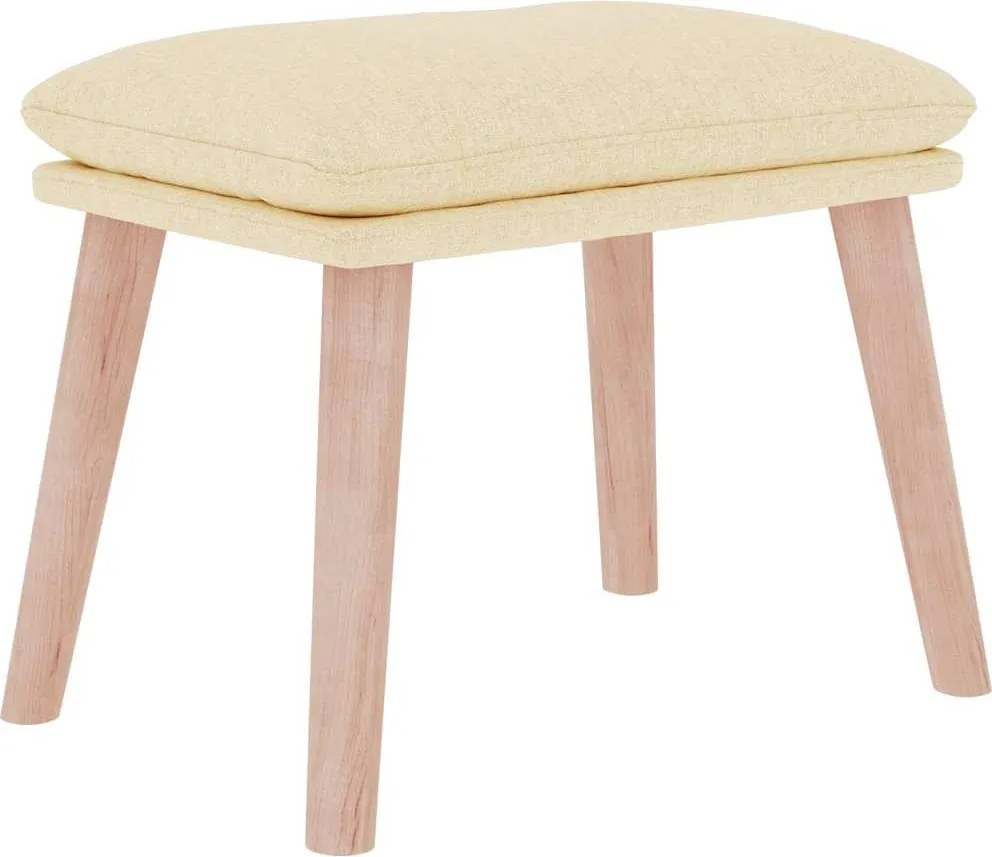 Relaxační křeslo s podnožkou krémové textil 3097752