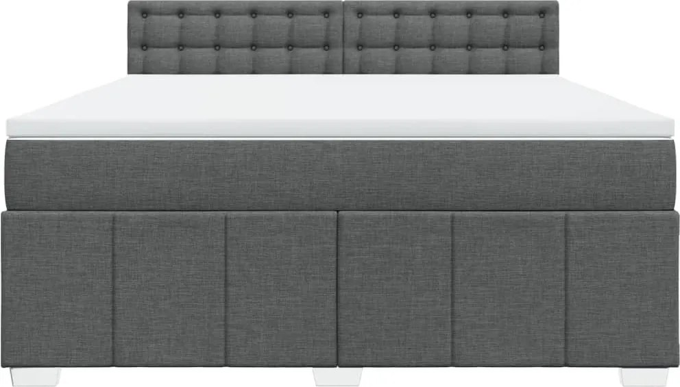 Box spring postel s matrací tmavě šedá 180x200 cm textil 3287162