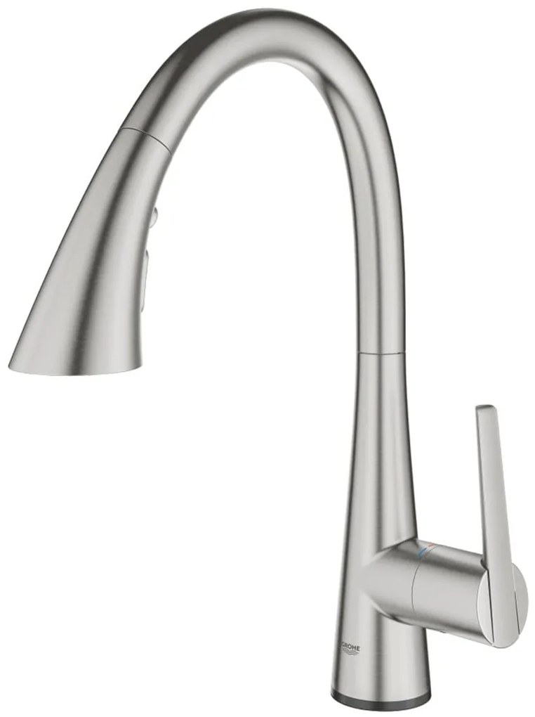 Dřezová baterie Grohe Zedra Touch se senzorem supersteel 30219DC2