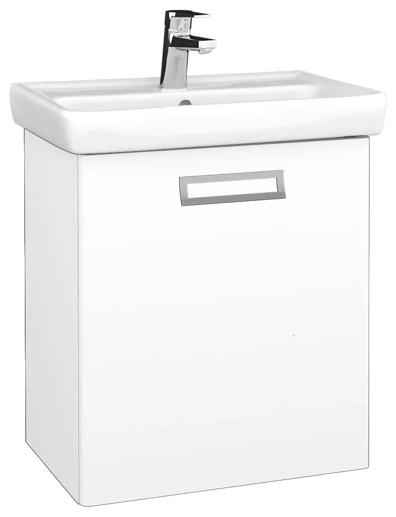 Dřevojas Koupelnová skříň DOOR SZD 55 Varianta: M01 Bílá mat / Úchytka T01 / M01 Bílá mat / Levé