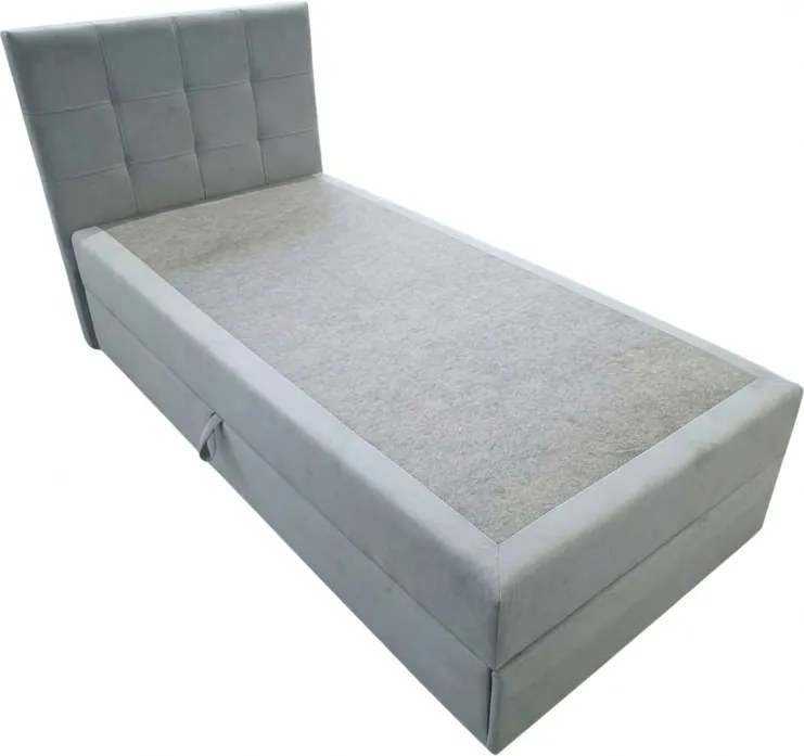 Čalouněná postel boxspring DIRELIS TRINITY 90x200 cm šedá Matrace: Matrace Bonell pružinová