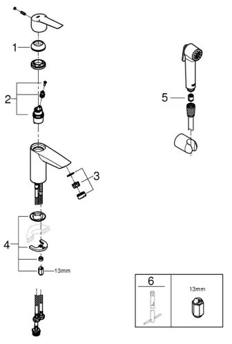 GROHE 23123003 - Umyvadlová baterie START 165 mm lesklý chrom