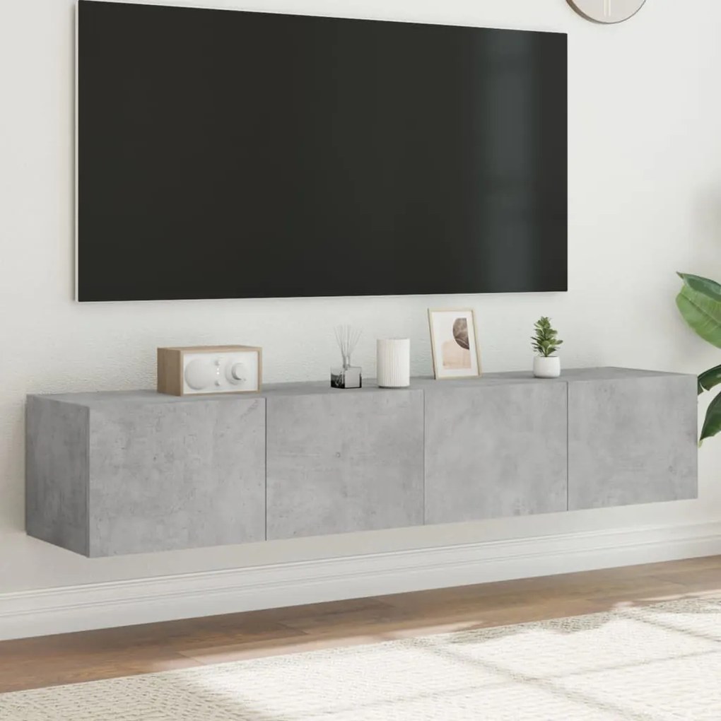 vidaXL Nástěnné TV skříňky s LED osvětlením 2 ks 80 x 35 x 31 cm [837288] Barva: dub sonoma